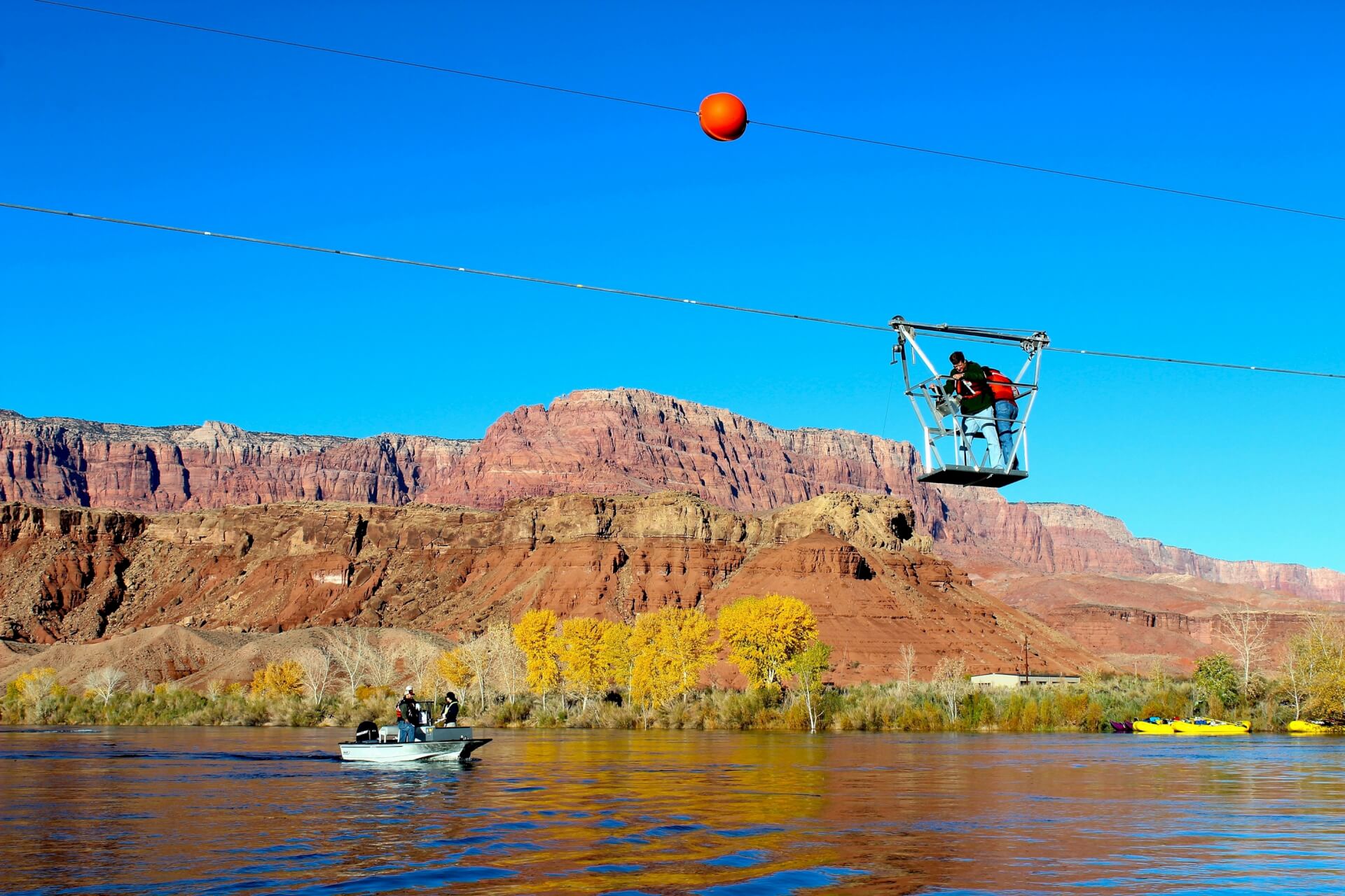 What are the Cables I see across the Colorado River in Grand Canyon ...